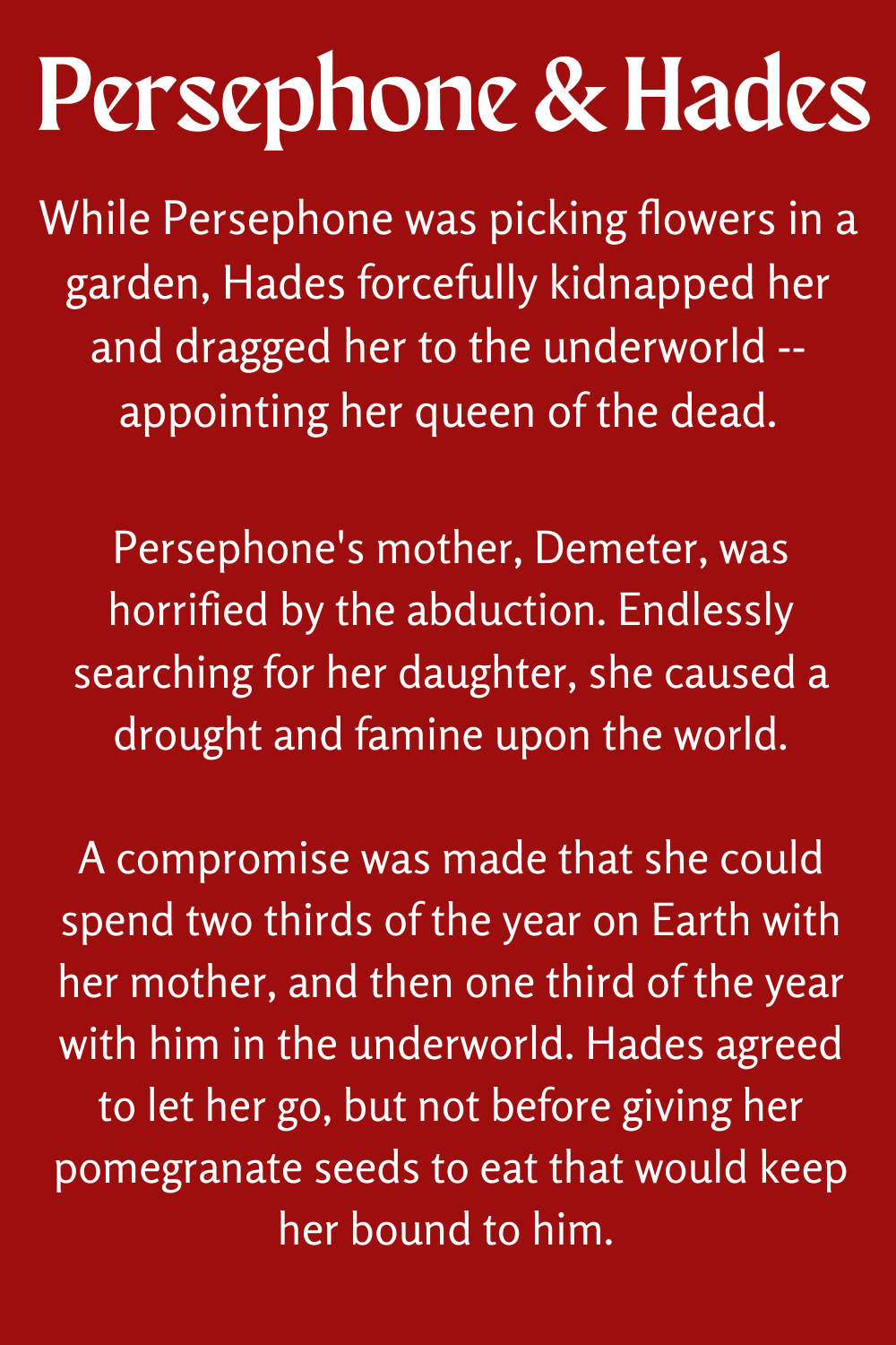 Mythology ~ Persephone (and Hades) – Crystal Aura Gaze
